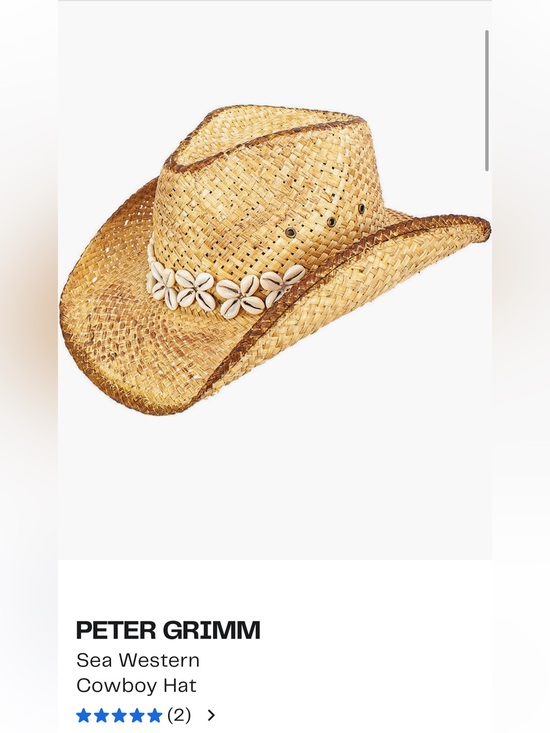 Peter Grimm | Accessories | Peter Grimm Natural Straw Western Cowboy ...